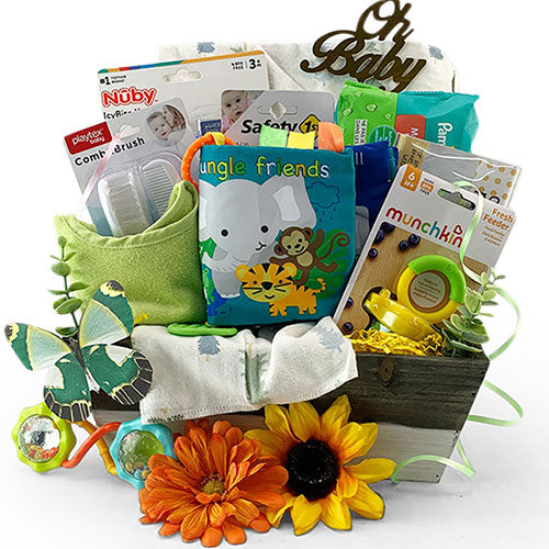 Baby Basics Gift Basket - Stork Baby Gift – Stork Baby Gift Baskets, LLC