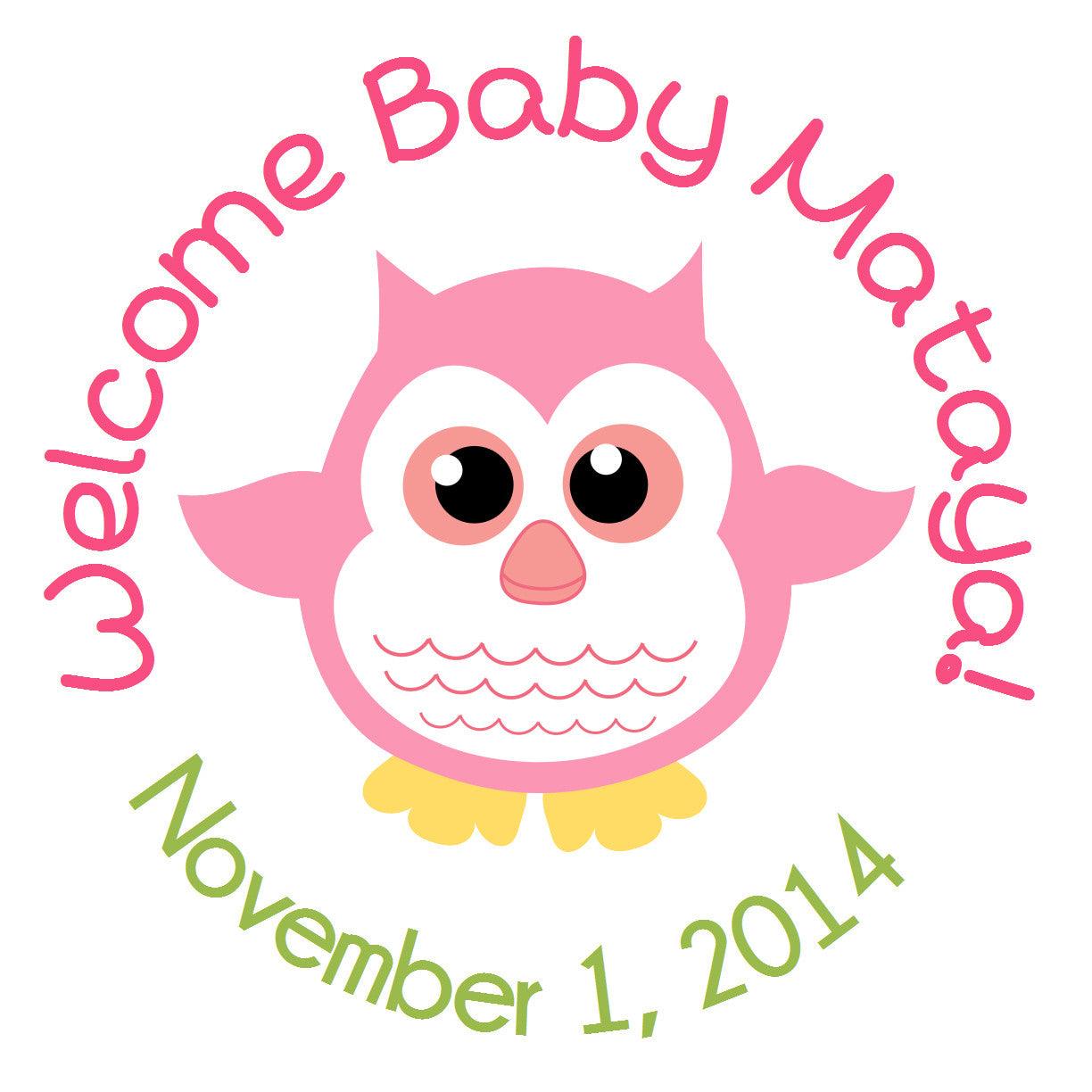 Baby Shower Owl Girl